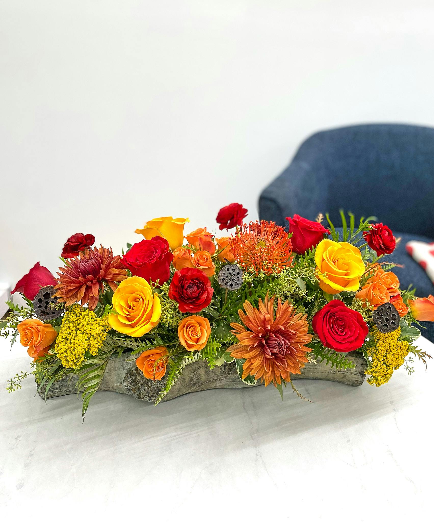 Fall Fireside Flowers | Autumn Centerpieces Charlotte NC
